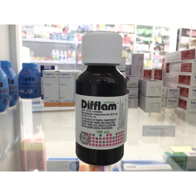 Difflam Solution 100 ml น้ำยาบ้วนปาก | Shopee Thailand