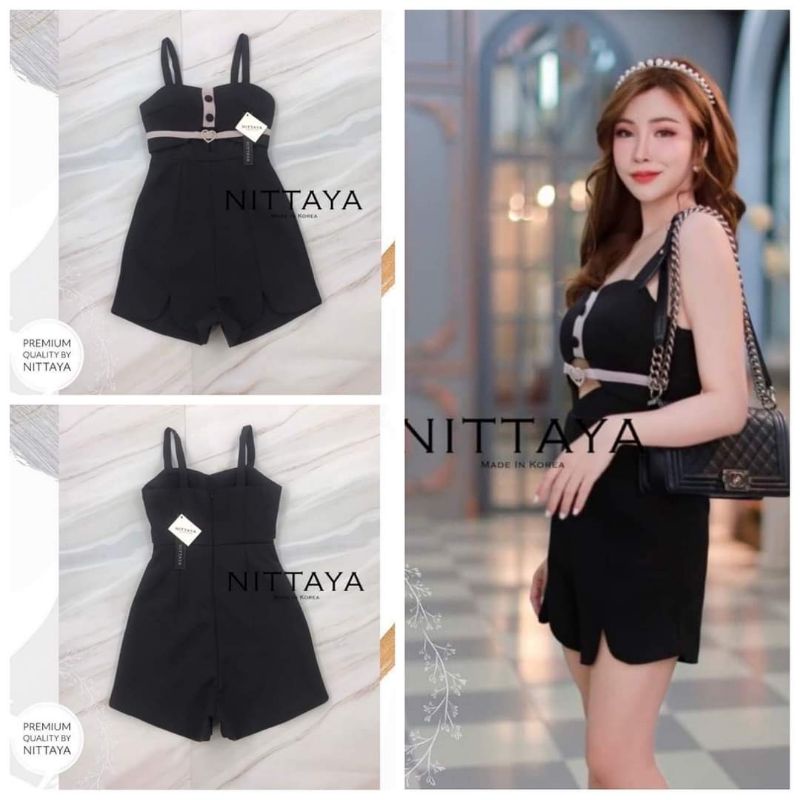 ชุดจั๊มสูทขาสั้น สายเดี่ยวเซ็กซี่ขี้เล่น งานป้ายNITTAYA | Shopee Thailand