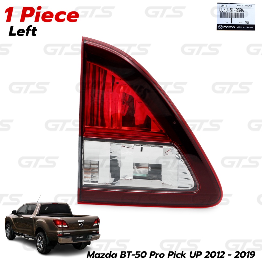 ไฟทับทิม ฝาท้าย ของแท้ สีแดง+โครเมี่ยม สำหรับ Mazda BT-50 Pro ปี 2012 ...
