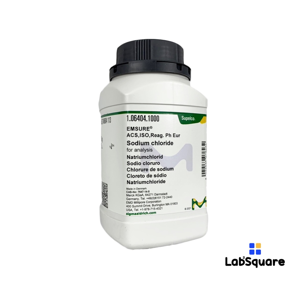 Sodium Chloride โซเดียมคลอไรด์ 99.5% ขนาด 1KG ยี่ห้อ Merck #106404 ...
