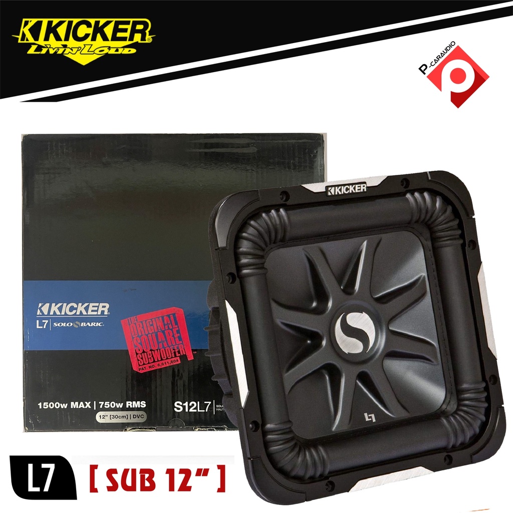 [ ลดพิเศษ ]ซับวูฟเฟอร์ดอกเหลี่ยม KICKER 12นิ้ว รุ่นSolo-Baric L7 ...