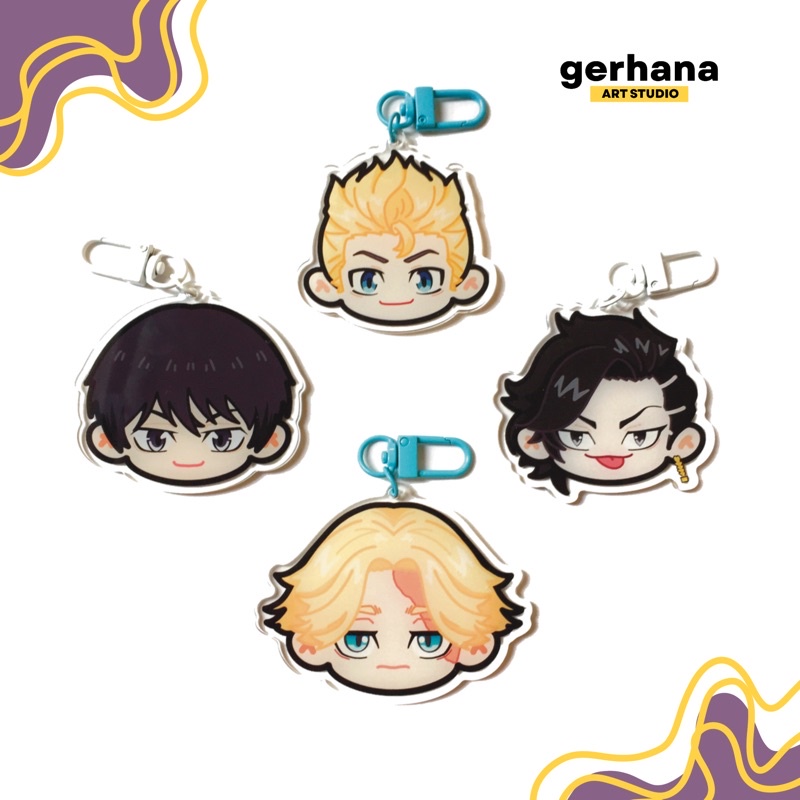 พวงกุญแจอะคริลิค Tokyo Revengers Chibi Takemichi Naoto Kokonoi Inui ...