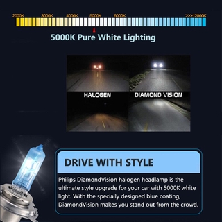 Philips Diamond Vision H1 H4 H7 H8 H11 9003 9005 9006 HB2 HB3 HB4 12V ...