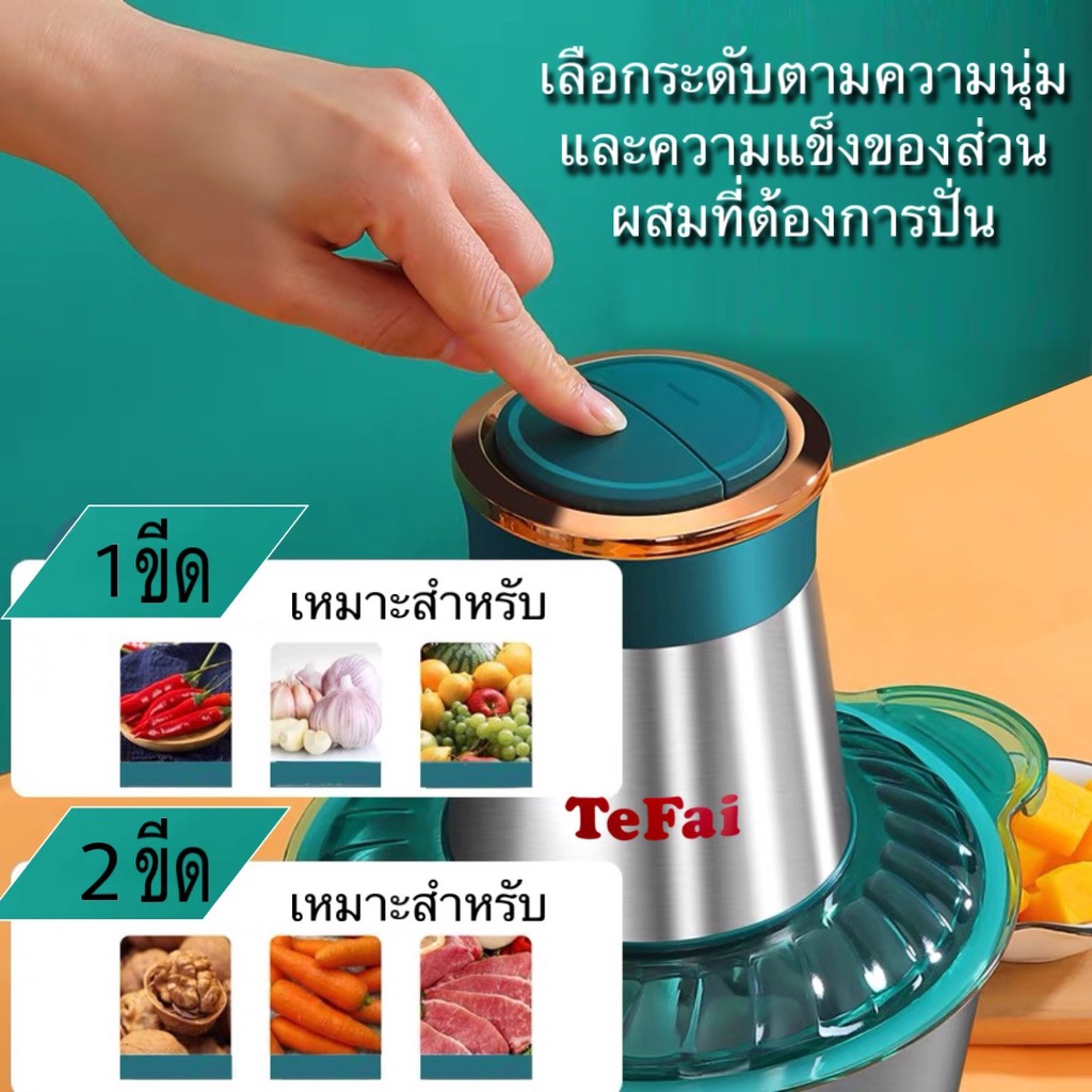 1แถม1 TF304+T4 แปรงล้างเครื่องครัวมีหัว 3 แบบ TEFAI มีด้ามจับพร้อมช่องน้ำยาล้างจานในตัว ...