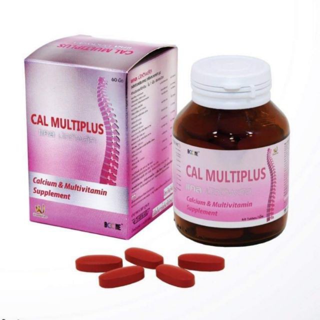 แคลเซียม + วิตามิน cal multiplus 60 tab ของแท้100% บำรุงกระดูก บำรุง ...
