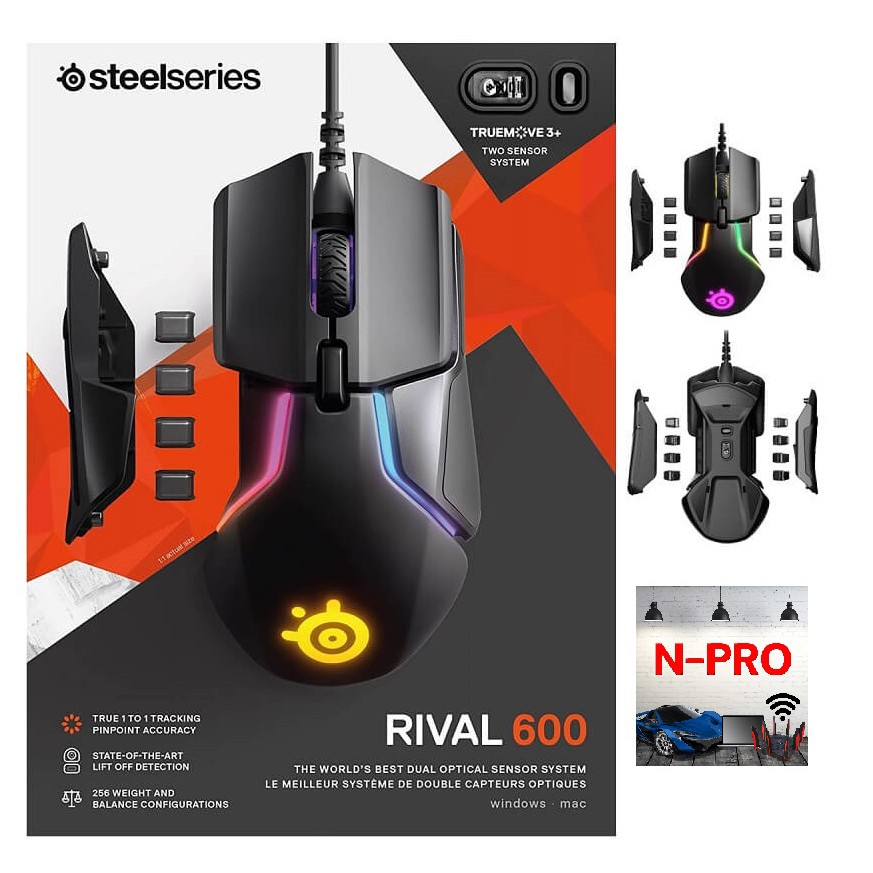SteelSeries รุ่น Rival 600 RGB Gaming Mouse - Black เมาส์เกมมิ่ง ประกัน ...