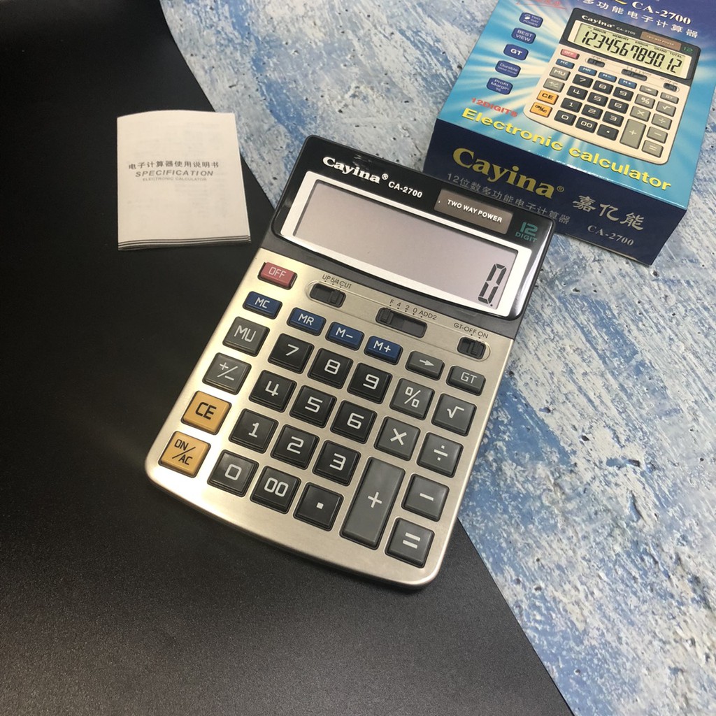 เครื่องคิดเลข รุ่น CA-2700พลังงานแสงอาทิตย์ 12 หลัก ขนาดใหญ่ ...