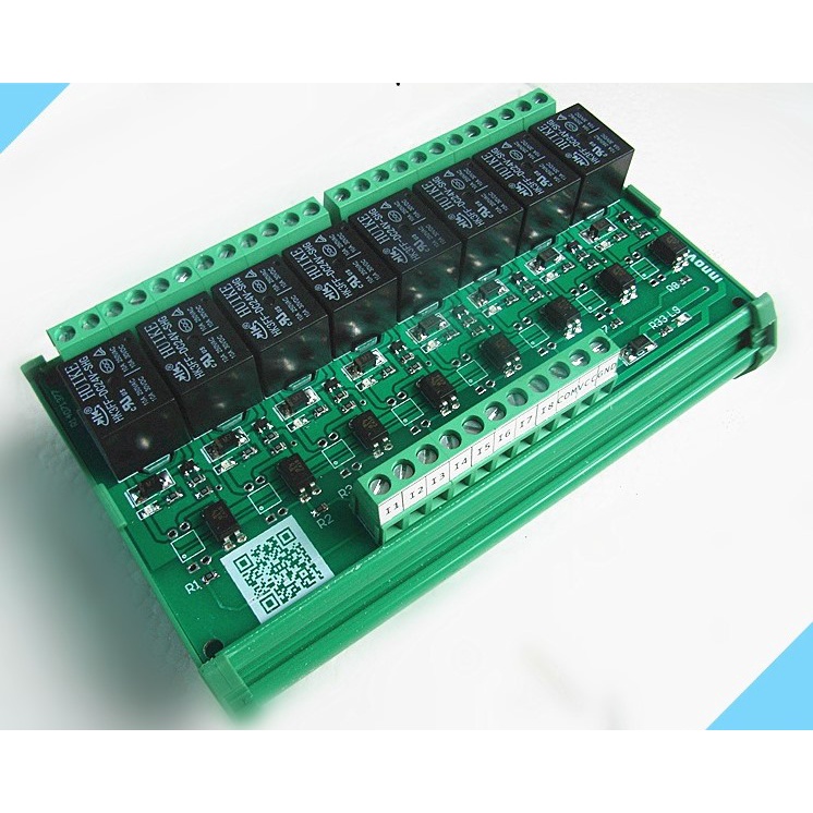 Sz Octal 8 โมดูลรีเลย์ควบคุมไดรเวอร์ไมโครคอนโทรลเลอร์ 5V 12V 24V PLC ระดับทริกเกอร์ ระดับสูง ดึง ...