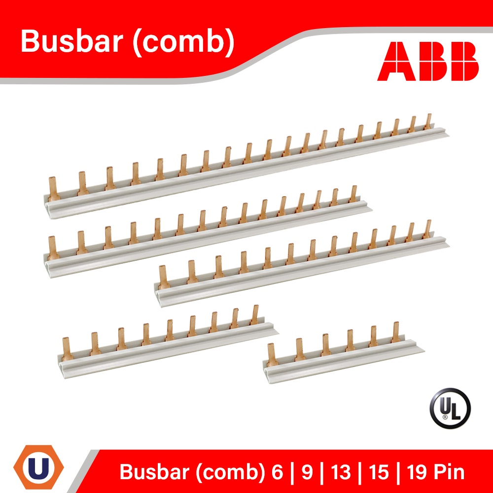 Busbar (comb) 6 | 9 | 13 | 15 | 19 pin - ABB (System Pro M) - for ...