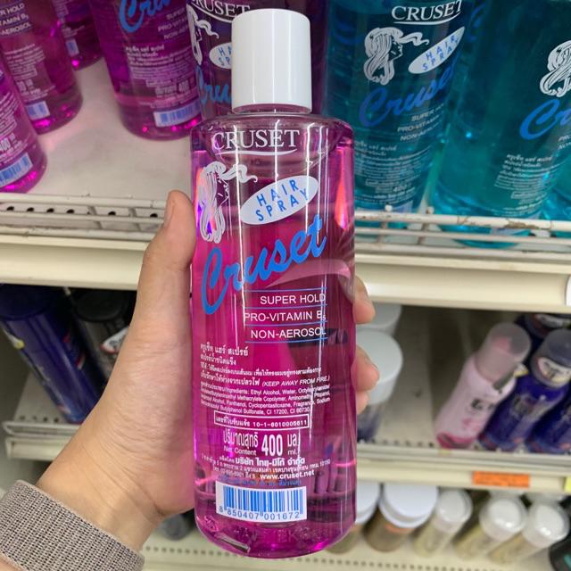 ครูเซ็ท สเปรย์ แบบเติม ชนิดแข็ง 400มล. | Cruset Hair Spray/Refill Super Hold 400 ml. | Shopee ...