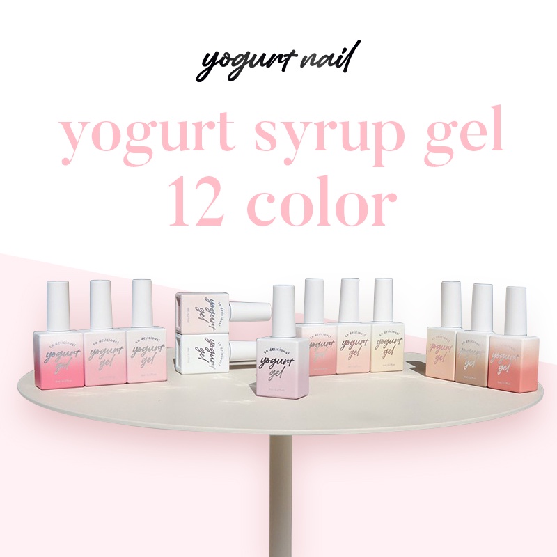 Yogurt Nail สีทาเล็บสีไซรัป yogurt syrup gel 12 color | Shopee Thailand