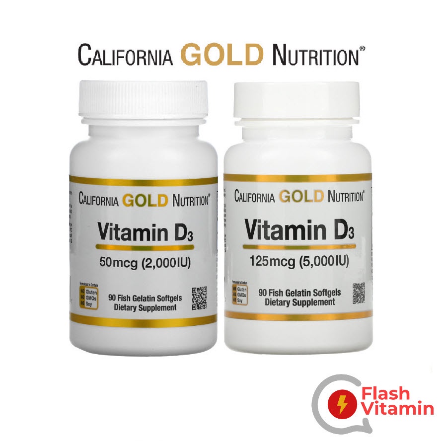 [ Lot ใหม่ ] ขวดเล็ก/ใหญ่ California Gold Nutrition , Vitamin D3 D-3 ...