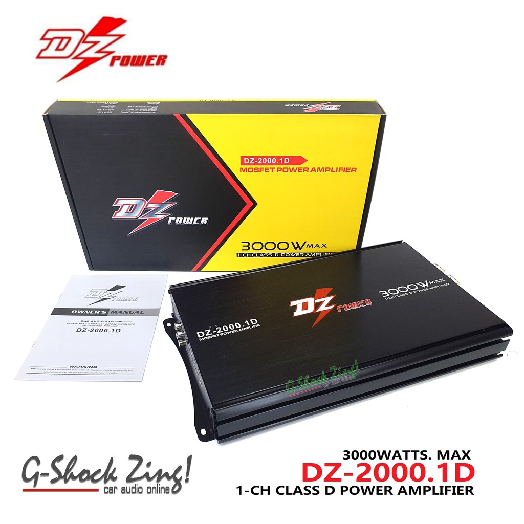 DZ POWER รุ่น DZ-2000.1D เครื่องเสียงรถยนต์ เพาเวอร์แอมป์ คลาสดี สำหรับ ...
