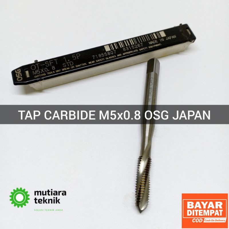 Osg Tap M5 x 0.8 คาร์ไบด์ต๊าปมือ M5x0.8 โบลต์เกลียว 8 | Shopee Thailand
