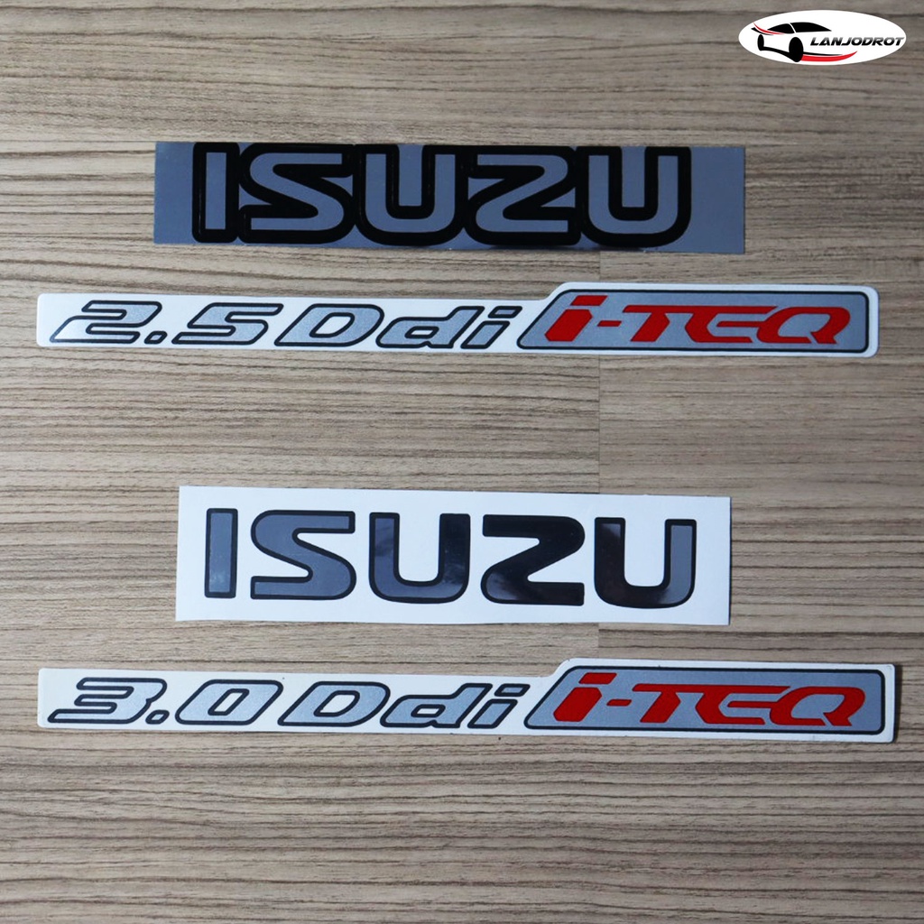 Sticker สติ๊กเกอร์ ISUZU 2.5 Ddi i-TEQ / ISUZU 3.0 Ddi i-TEQ แดง ติดฝา ...