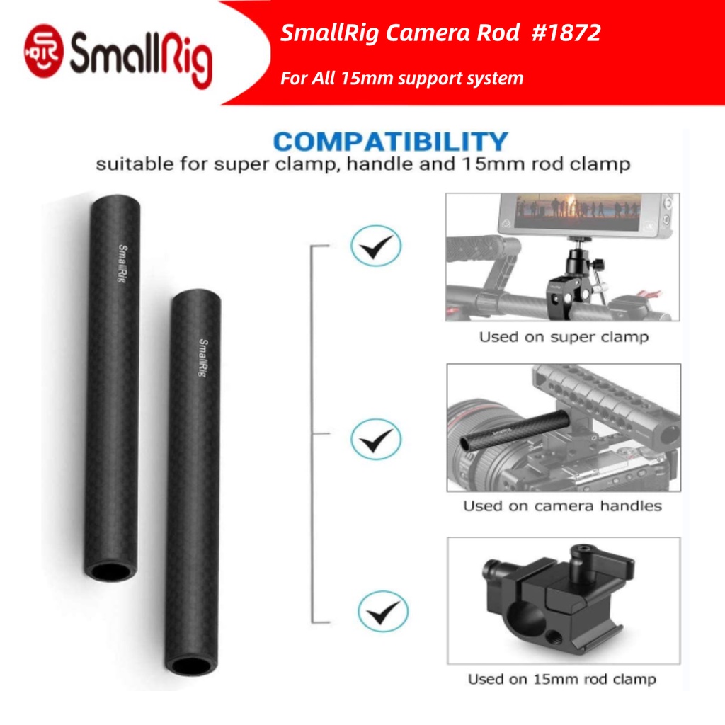SmallRig 15mm Carbon Fiber Rod (150mm, 6 Inches) 1872 | Shopee Thailand