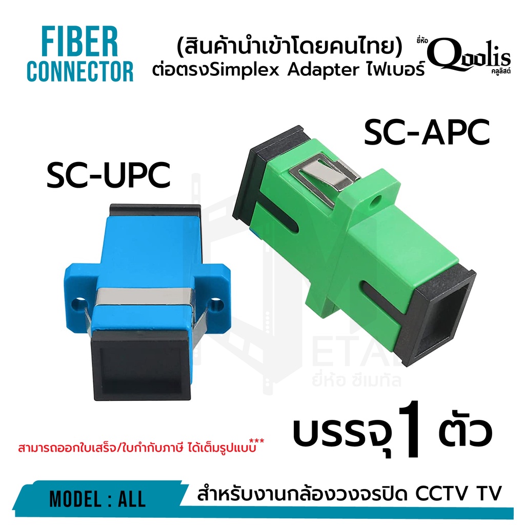 ต่อตรง SC-SC Simplex Adapter สำหรับต่อสายไฟเบอร์ออฟฟติกเอาสาย 2 ด้านมา ...