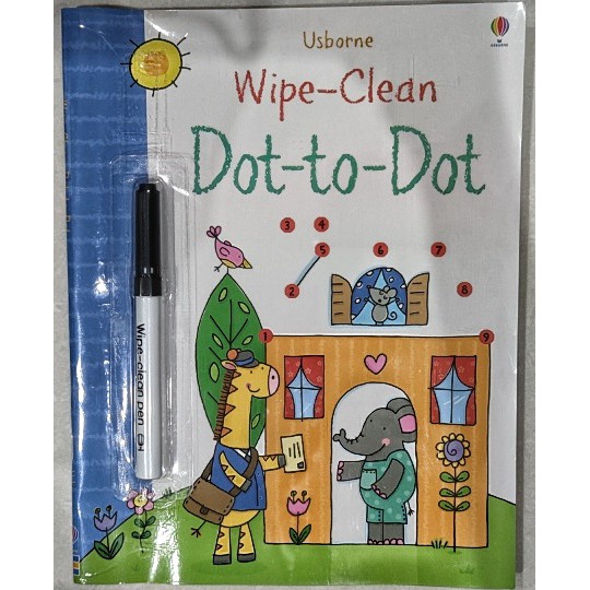 USBORNE Wipe-Clean Dot-to-Dot หนังสือลบได้ ตัวเลข 1 2 3 พร้อมปากกาเขียน ...