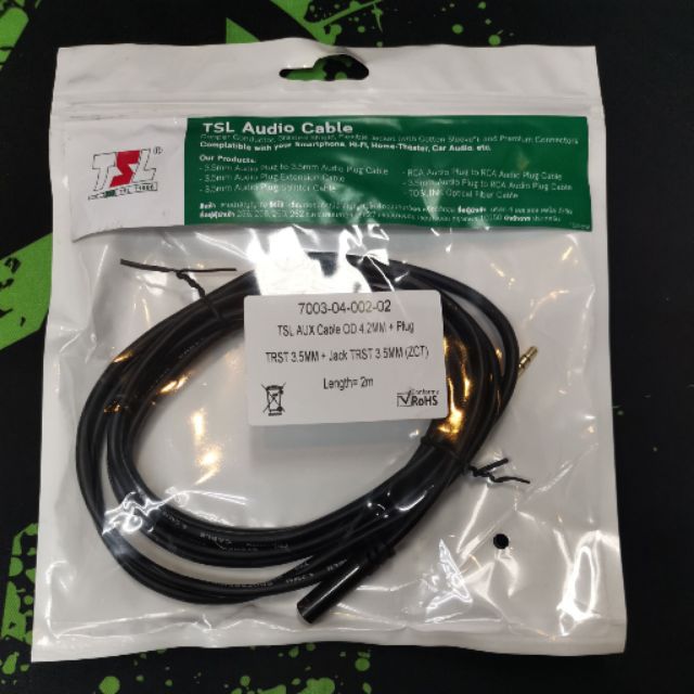 TSL Audio Cable Jack 3.5mm Male to Female สายเพิ่มความยาว 3.5 | Shopee ...
