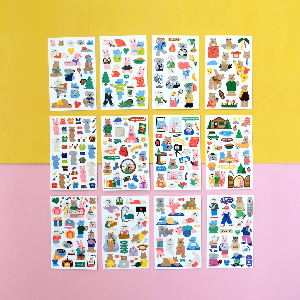 My Buddy Sticker ลาย 01-16 สติ๊กเกอร์สัตว์น้อยแสนน่ารัก จาก Dailylike ...