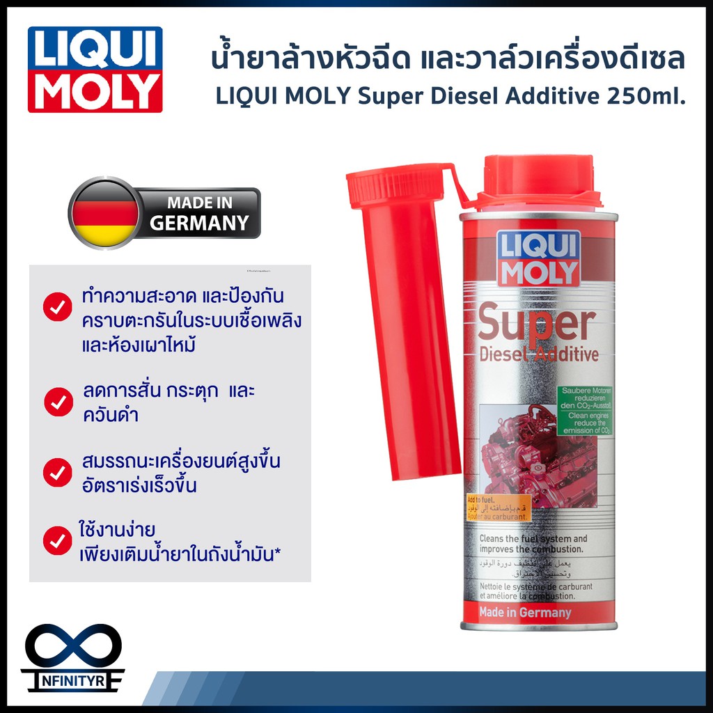 LIQUI MOLY SUPER DIESEL ADDITIVE น้ำยาล้างหัวฉีด และวาล์วเครื่องดีเซล ขนาด 250ml | Shopee Thailand