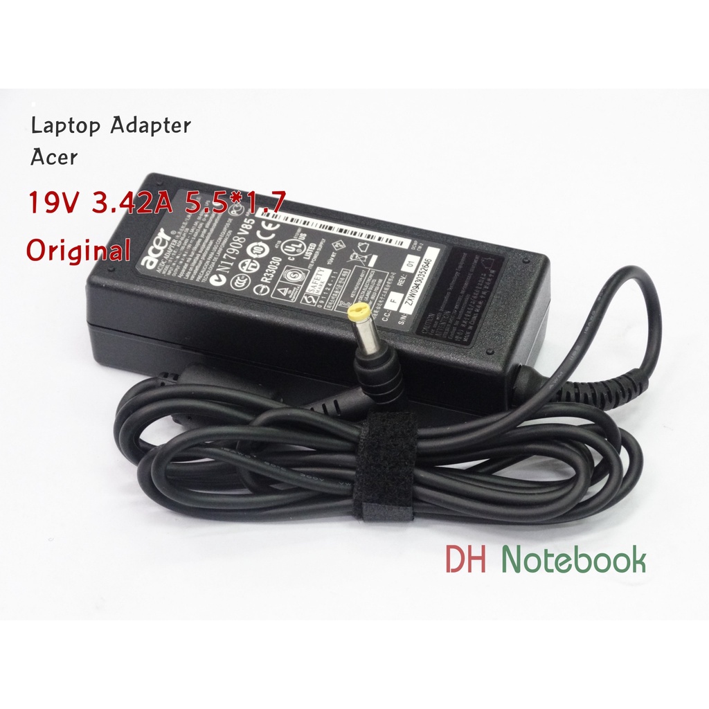 สายชาร์ท Adapter ACER 19V 3.42A 5.5*1.7 65W Original | Shopee Thailand