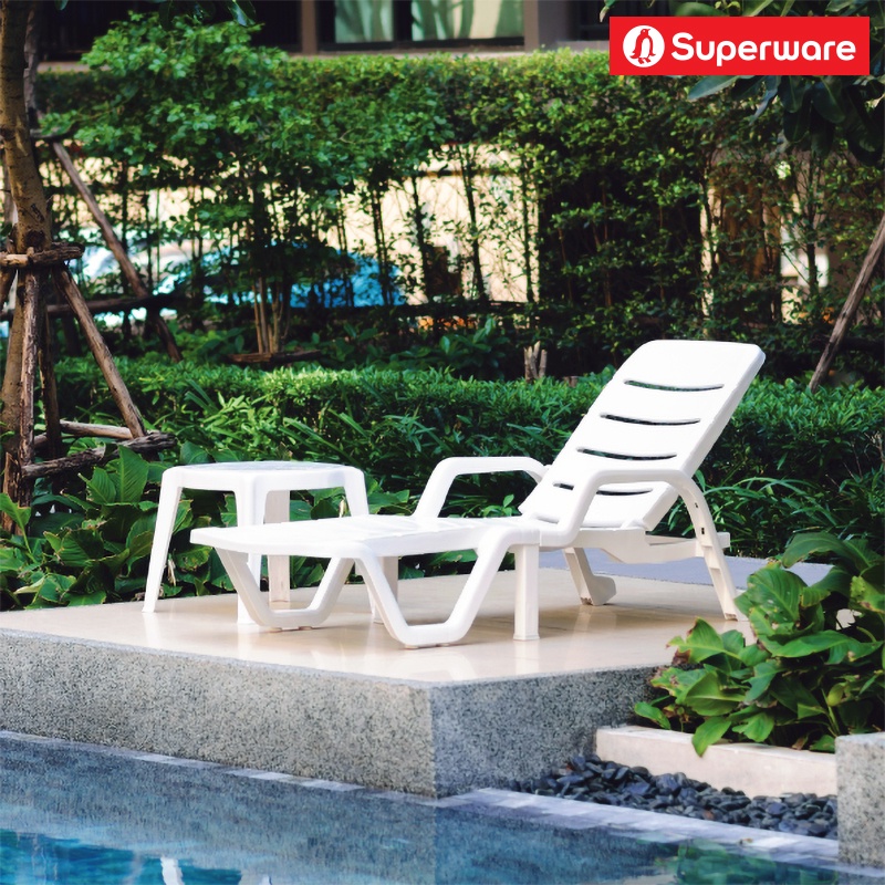 Srithai Superware เตียงนอน พลาสติก สำหรับ ริมสระน้ำ ชายหาด รุ่น CH-27 | Shopee Thailand