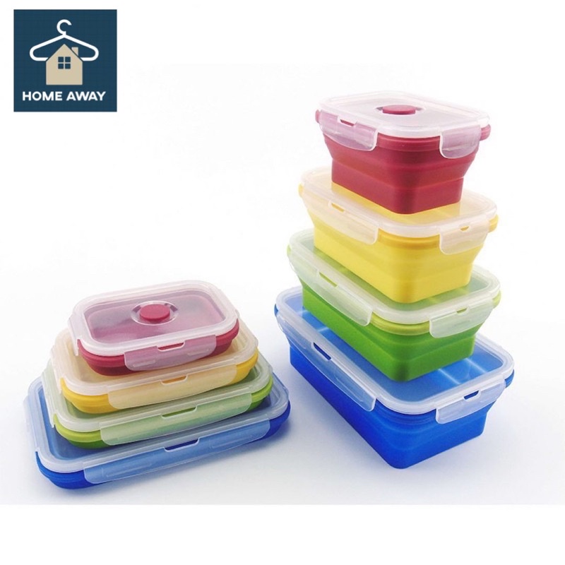Silicone boxes set กล่องซิลิโคนถนอมอาหาร | Shopee Thailand