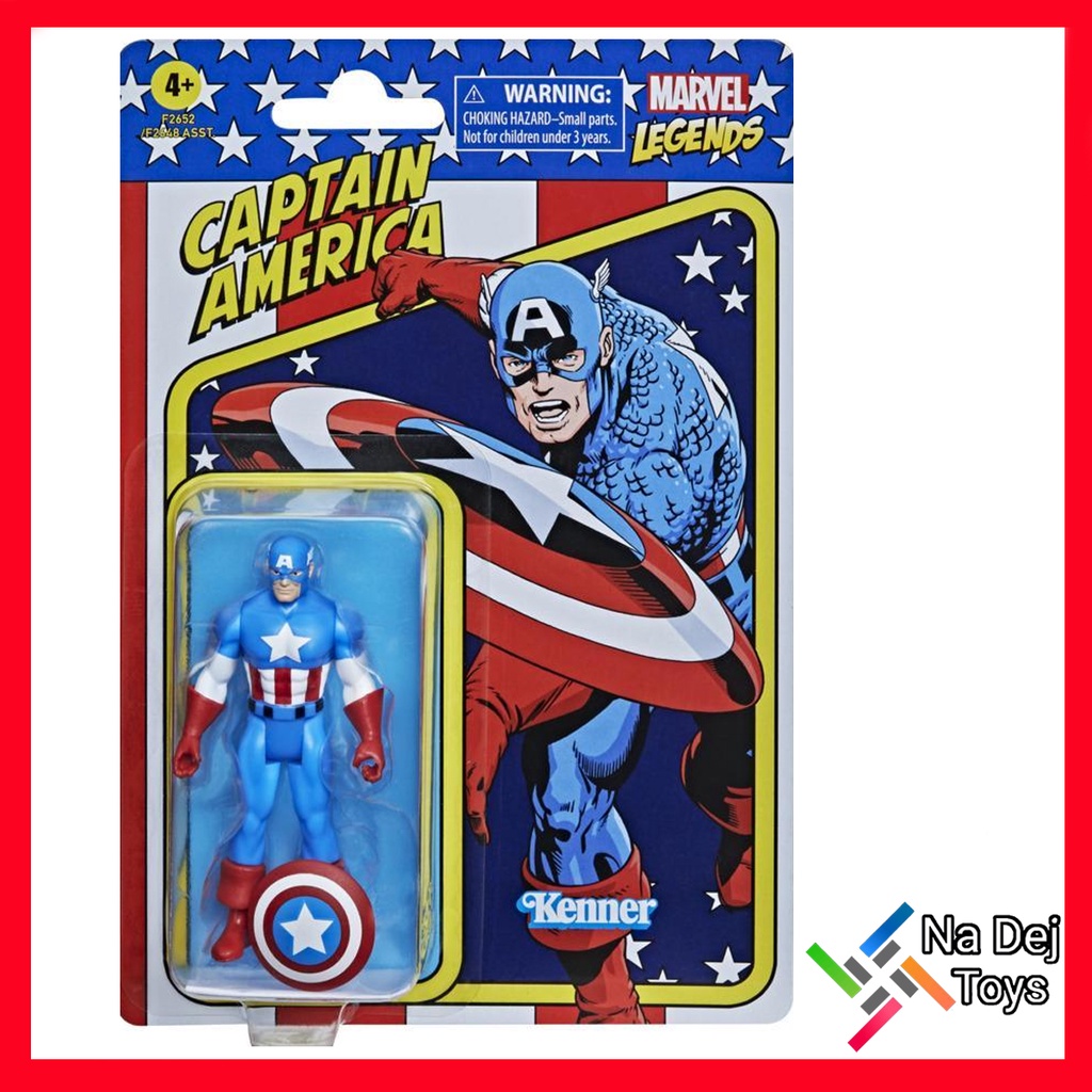 Marvel Legends Retro Captain America 3.75" Figure มาร์เวล เลเจนด์ รีโทร ...