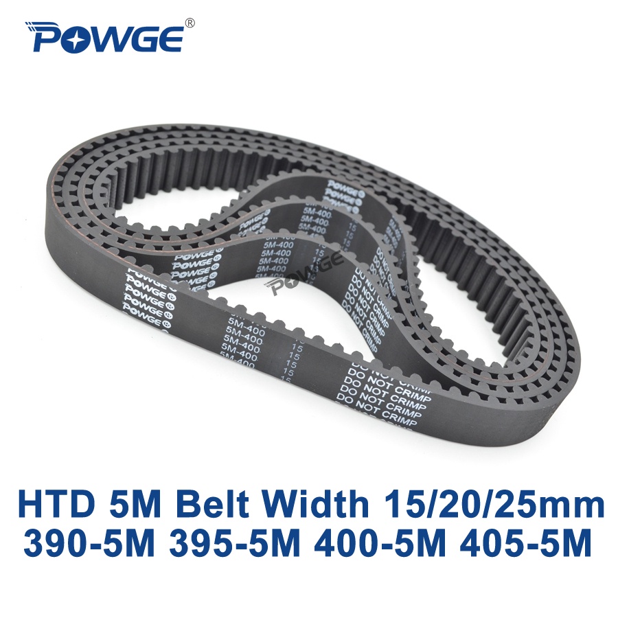 POWGE HTD 5M Timing belt C=390/395/400/405 width 15/20/25mm Teeth 78 79 80 81 HTD5M synchronous ...