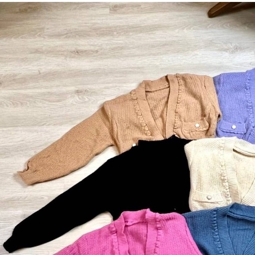 BY IRA เสื้อคลุมทรงครอป JENNY BP แขนยาวทอลายเนี้ยบ เนื้อผ้าดีมาก พรีเมี ...