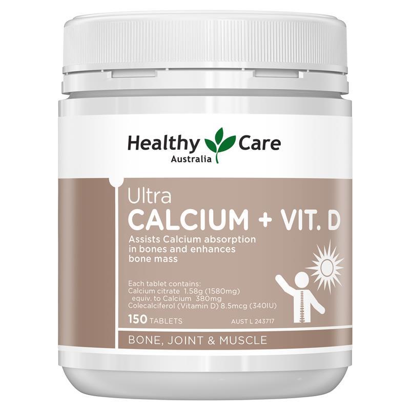Healthy Care Ultra Calcium Plus Vitamin D 150 Tablets ช่วยดูดซึม ...