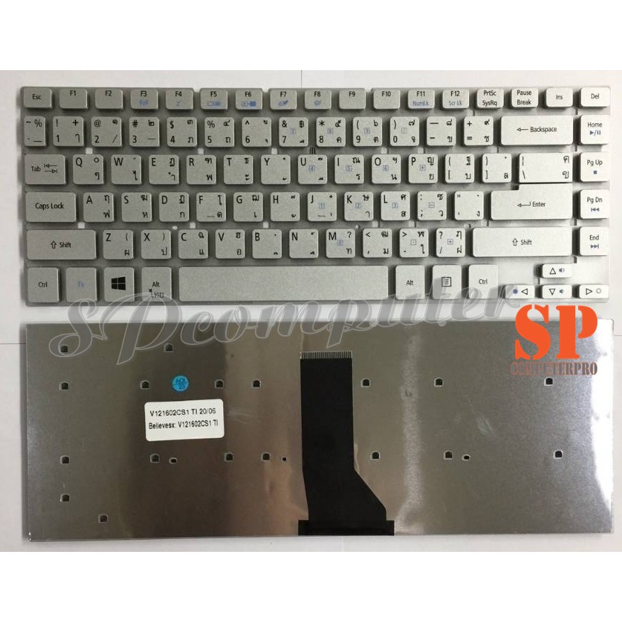 Keyboard Acer คีย์บอร์ด Acer Aspire V3 431 V3 471 V3 471g สีบรอนซ์ ภาษา