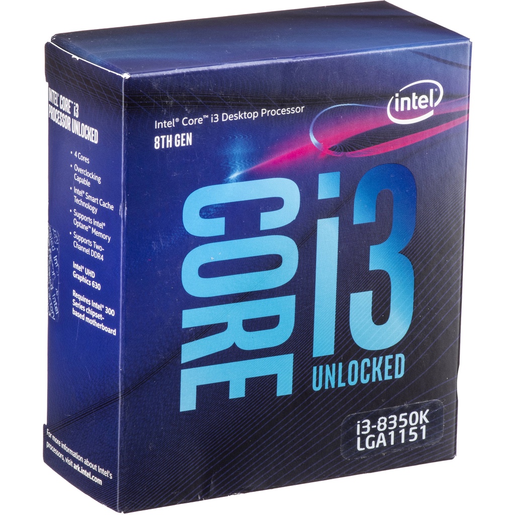 CPU Intel Core I3 8350K 4C/4T Unlock OC LGA1151v2 ตัวท็อป พร้อมส่ง ...