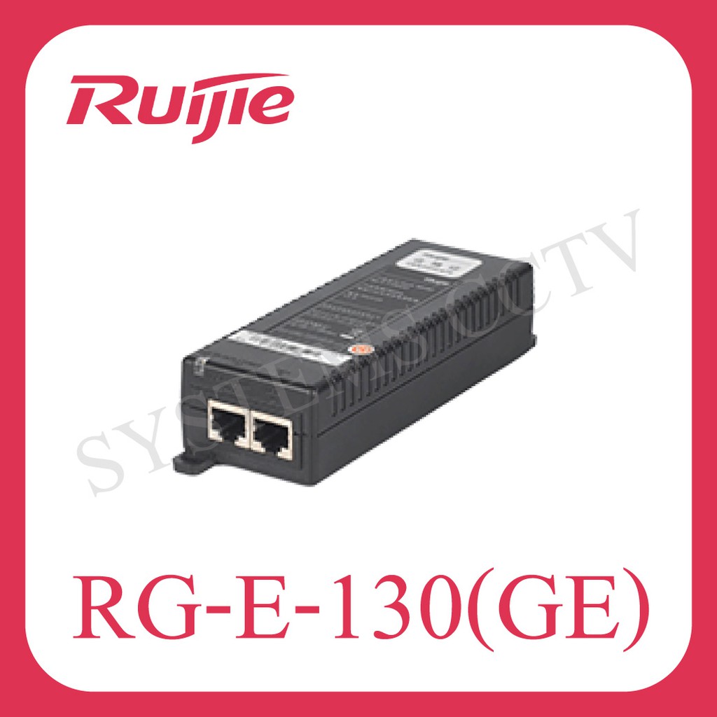 Ruijie RG-E-130(GE) POE Injector 802.3at POE+ 53VDC 30W Port Gigabit ...