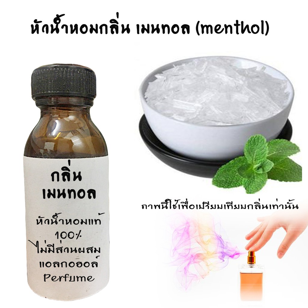 หัวน้ำหอมกลิ่นเมนทอล (menthol)หัวน้ำหอมแท้100% ขนาด30ML ,100ML | Shopee ...