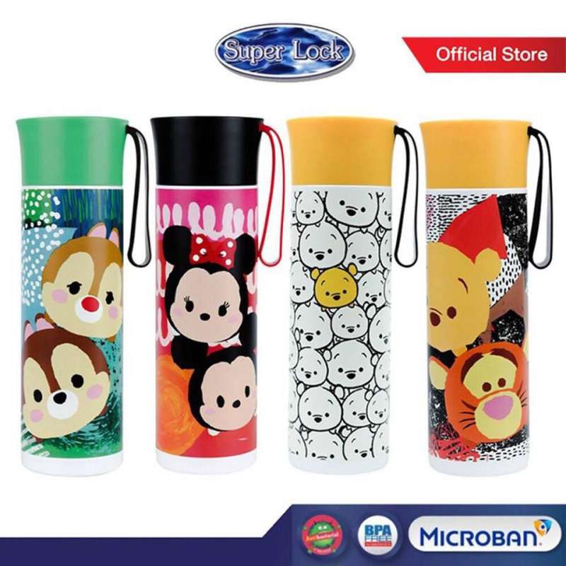 Super Lock ขวดน้ำสแตนเลส Disney Tsum Tsum รุ่น 3520 ขนาด 400 Ml เก็บ ...