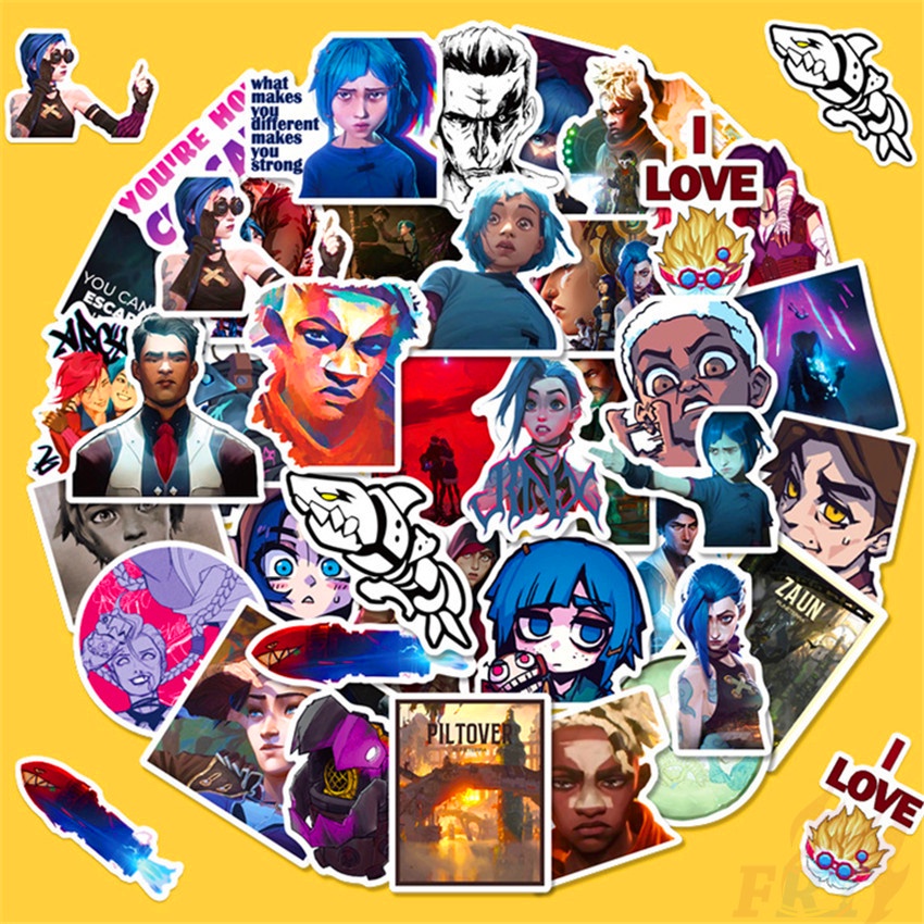 50Pcs/Set ☆ Arcane: League of Legends Series 01 Stickers ☆ DIY Fashion ...