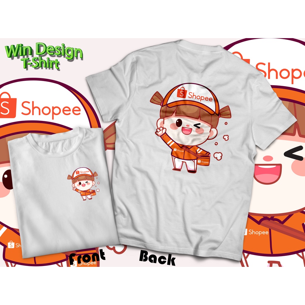 เสื้อSHOPEE CARTOON ผ้าคอตตอน100% ผ้าหนานุ่ม | Shopee Thailand