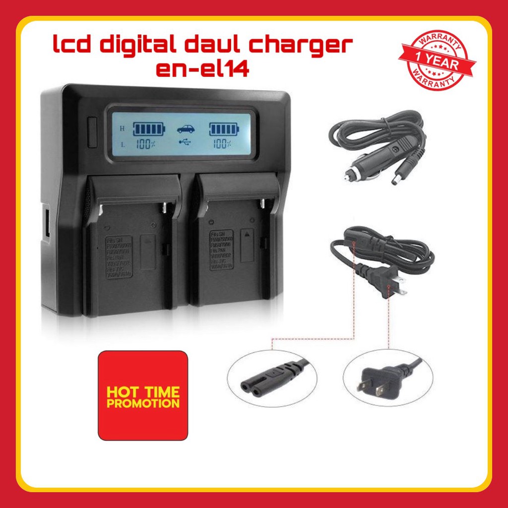 ที่ชาร์จแบตเตอรี่กล้อง NIkon รุ่น EN-EL14 Dual Digital Battery Charger ...