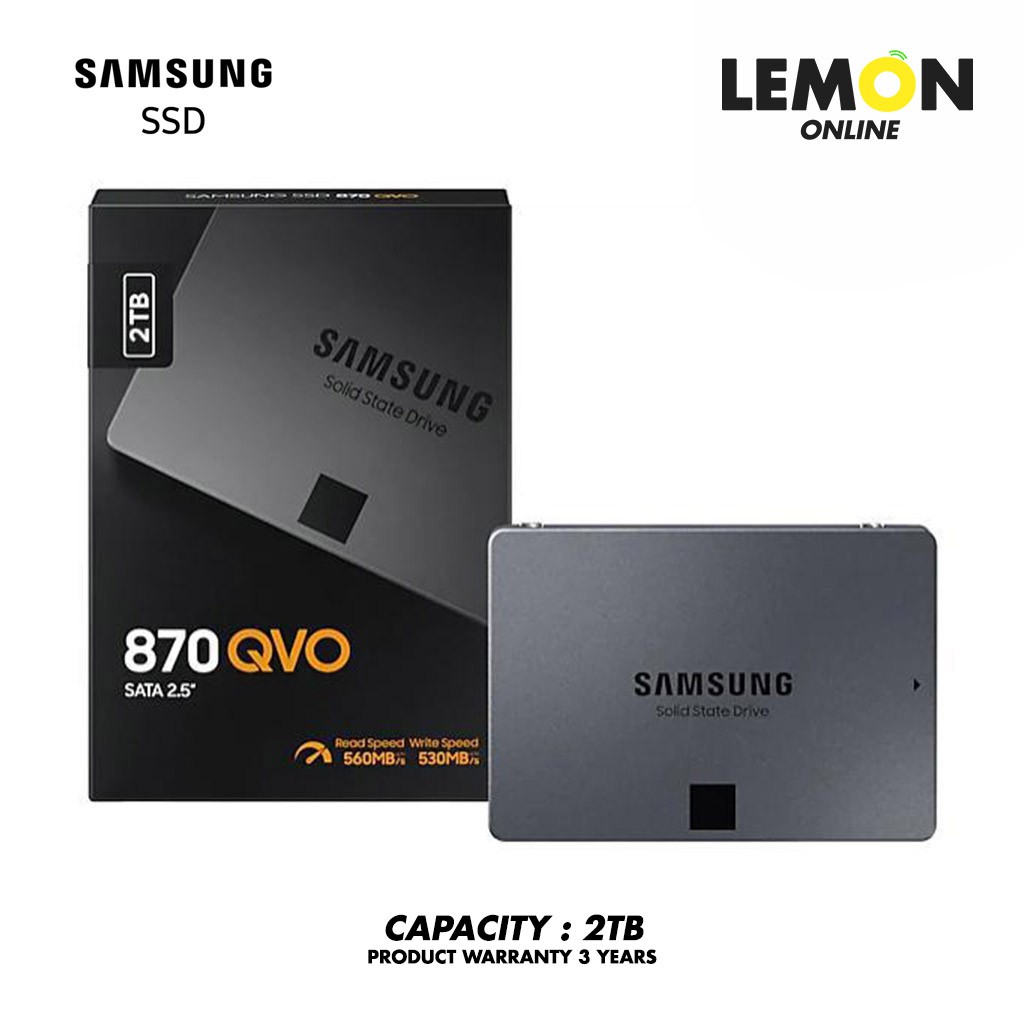 SAMSUNG Storage SSD 870 QVO 2TB ประกันศูนย์ไทย 3 ปีเต็ม | Shopee Thailand