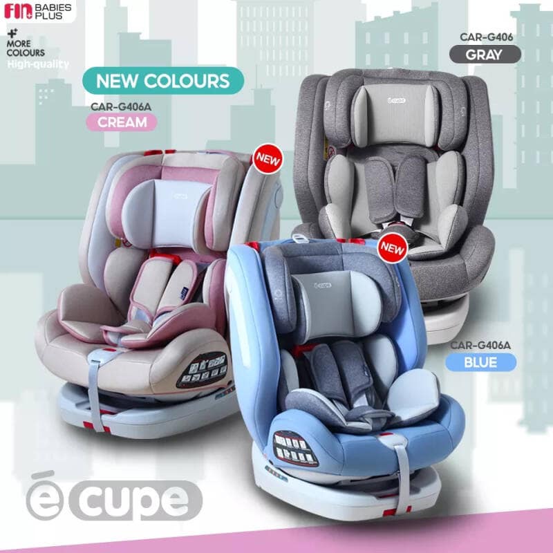 FIN carseat คาร์ซีท e-cupe รุ่น CAR-G406 เบาะติดรถยนต์ หมุนได้360องศา ...