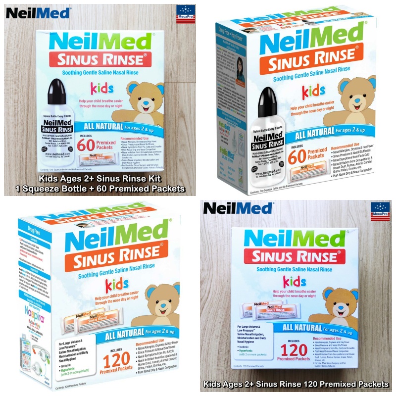 NeilMed® Kids Ages 2+ Rinse Kit อุปกรณ์ล้างจมูก น้ำเกลือ | Shopee Thailand