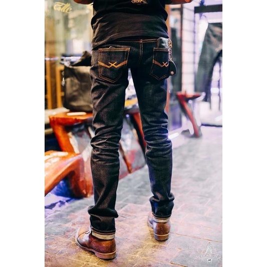 WAFT X WEFT : PITBULL 23 oz. SELVEGDE SLIMFIT | Shopee Thailand