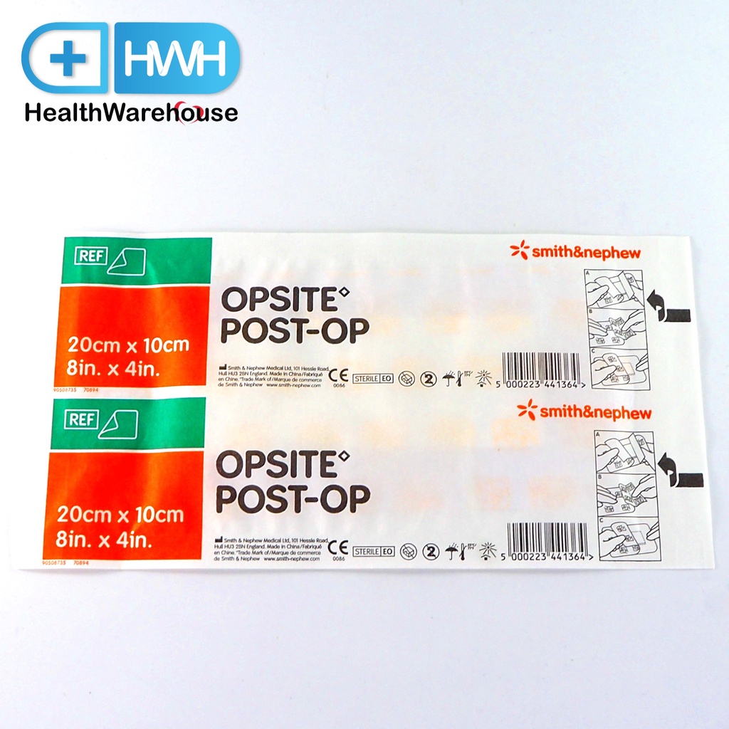 Opsite Post-Op 20 x 10 cm แผ่นย่อย 1 แผ่น | Shopee Thailand