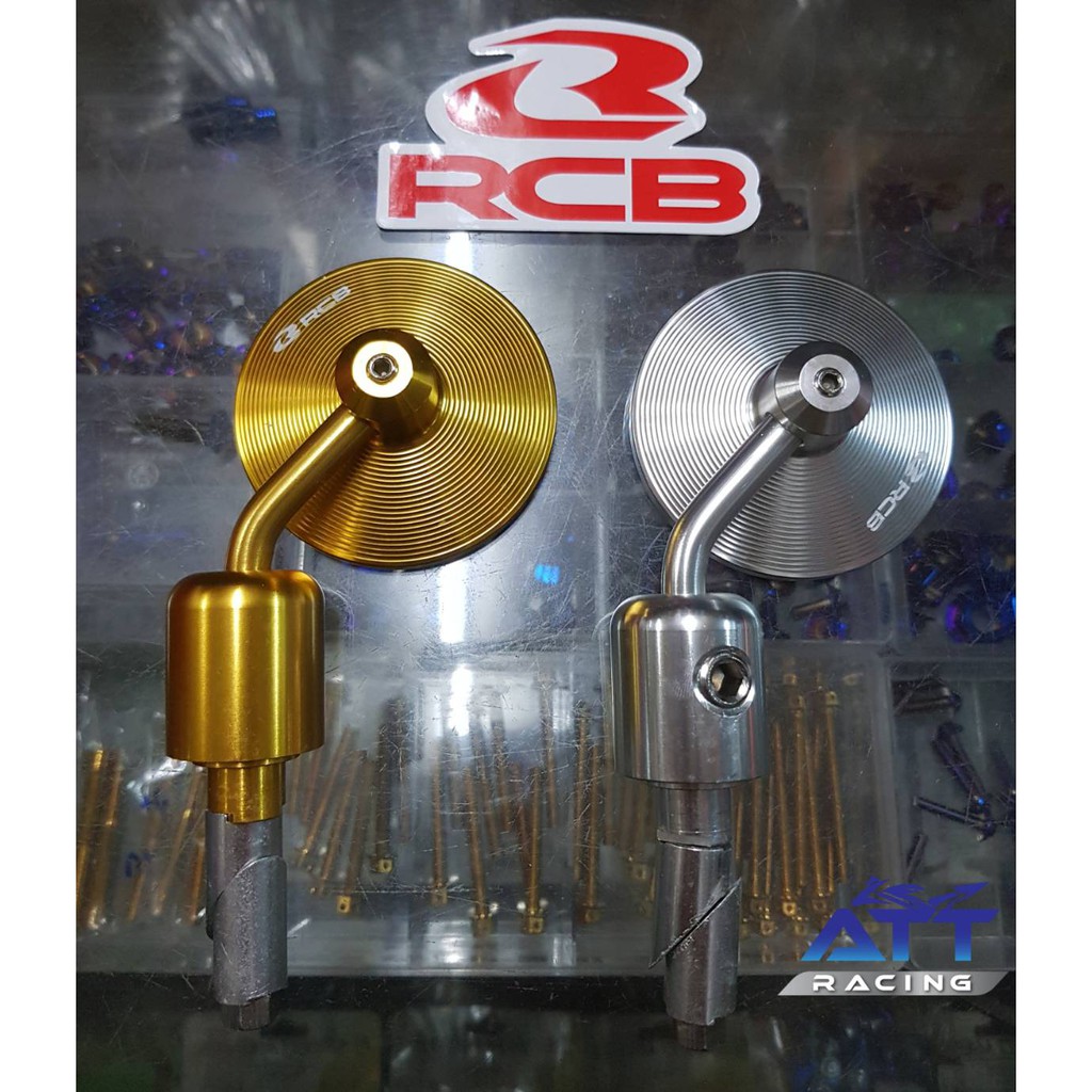 กระจกปลายแฮนด์กลม (CNC) RCB แท้ 100% กระจกแต่ง | Shopee Thailand