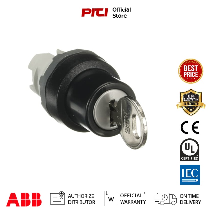ABB M2SSK2-101-11 1NO+1NC Selector Switch สวิตซ์แบบกุญแจ 2 ตำแหน่ง บิดค้าง ตำแหน่งB Modular ...