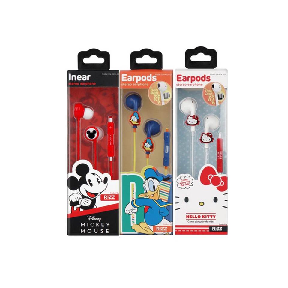 หูฟัง Rizz ลิขสิทธิ์แท้ Hello Kitty/Donald Duck/Mickey Mouse (พร้อมไมค์ ...