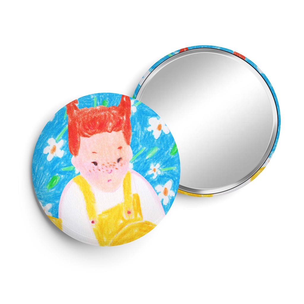pocket mirror กระจกพกพา ขนาดกระทัดรัด มีหลายลายให้เลือก | Shopee Thailand