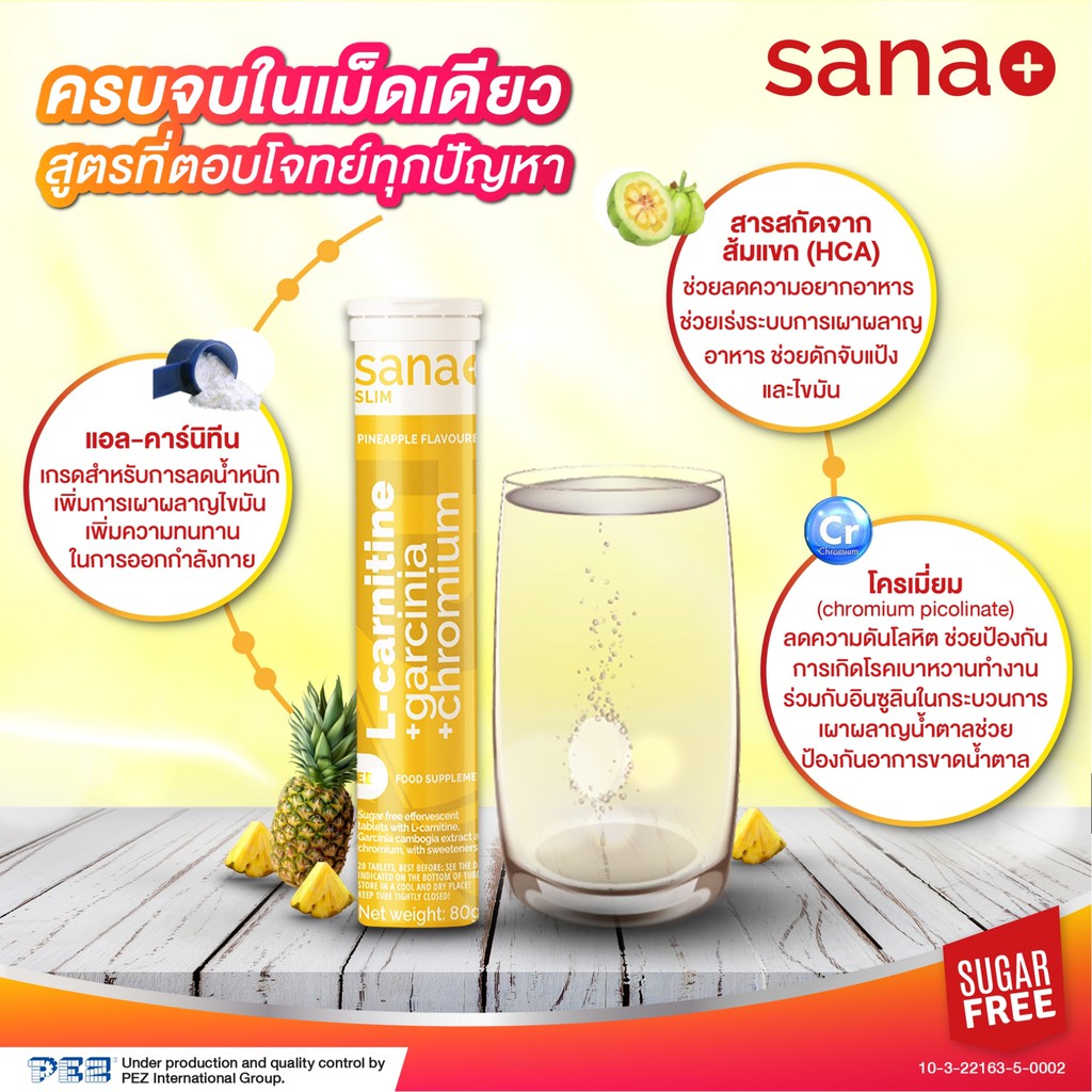 SanaPlus L-Carnitine , Garcinia , Chromium ซาน่าพลัส แอล-คาร์นิทีน การ์ซิเนีย และ โครเมี่ยม ...